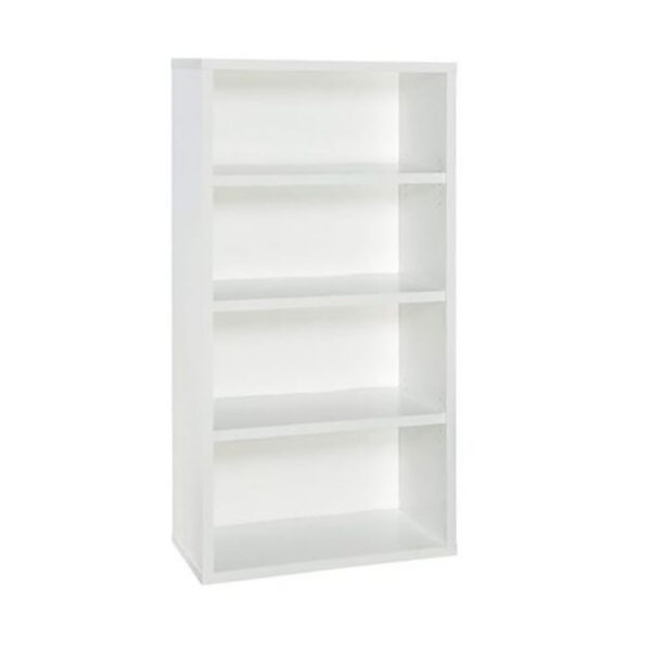 4-Shelf Bookshelf - White - Furniture Connection